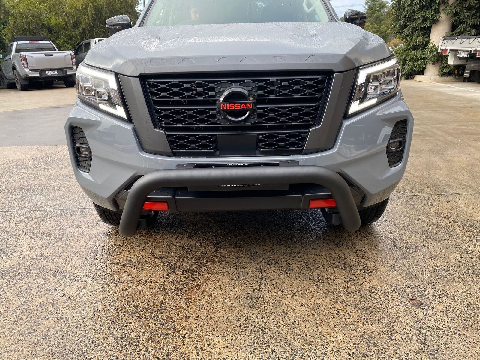 Black Steel Nudge Bar for Nissan Navara NP300 2020 - 2023 Sensor ...