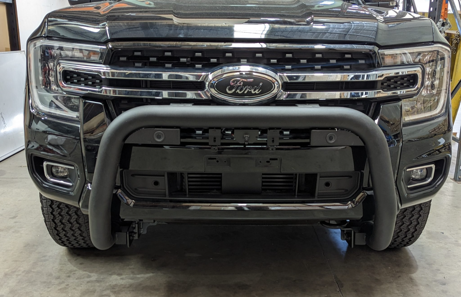 Black Steel Nudge Bar for Ford Ranger Next Gen 2022+ Sensor/Camera ...