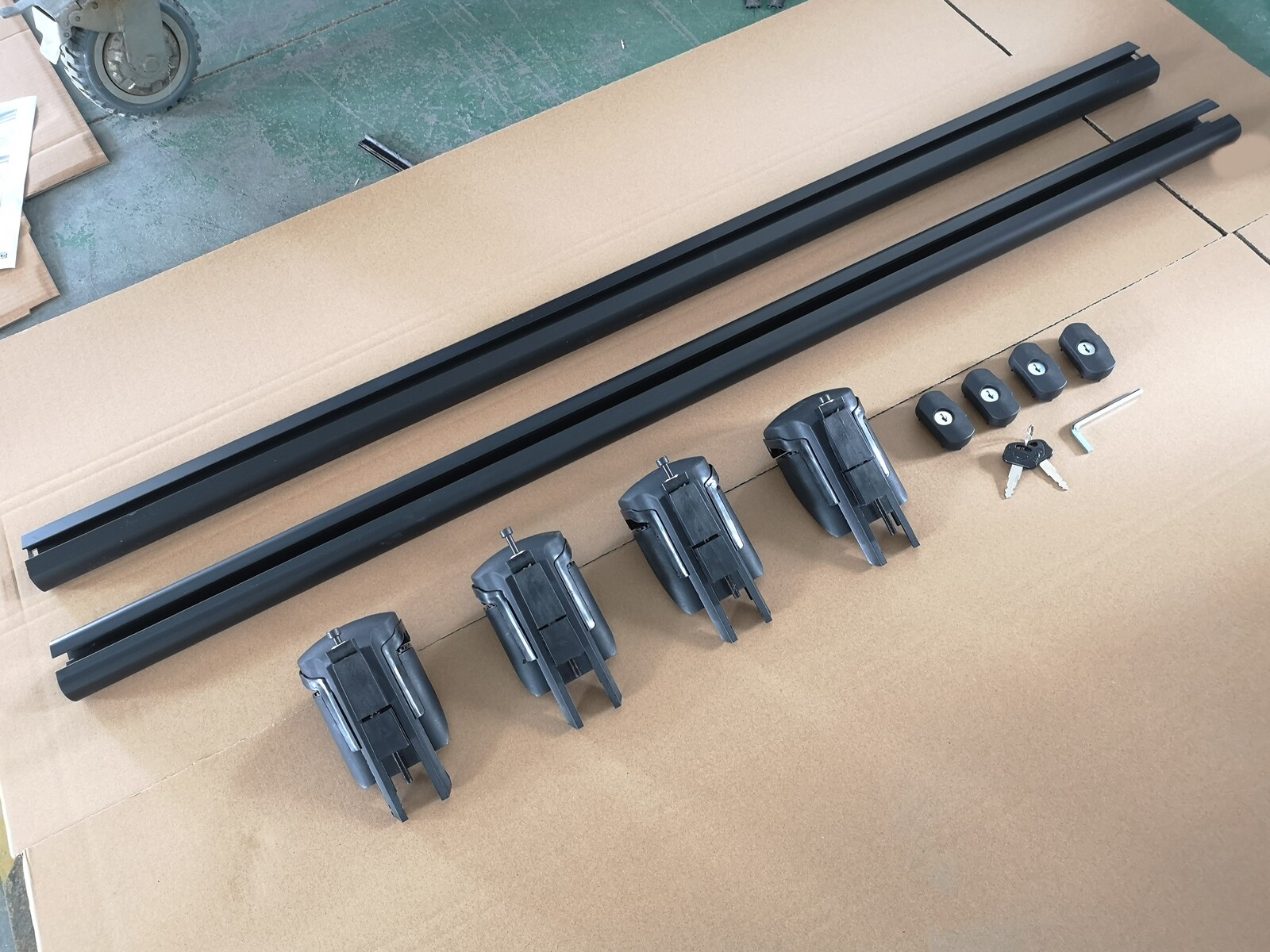 2x BLACK Cross Bar Roof Racks for Subaru Forester 2008-2021 connect to ...