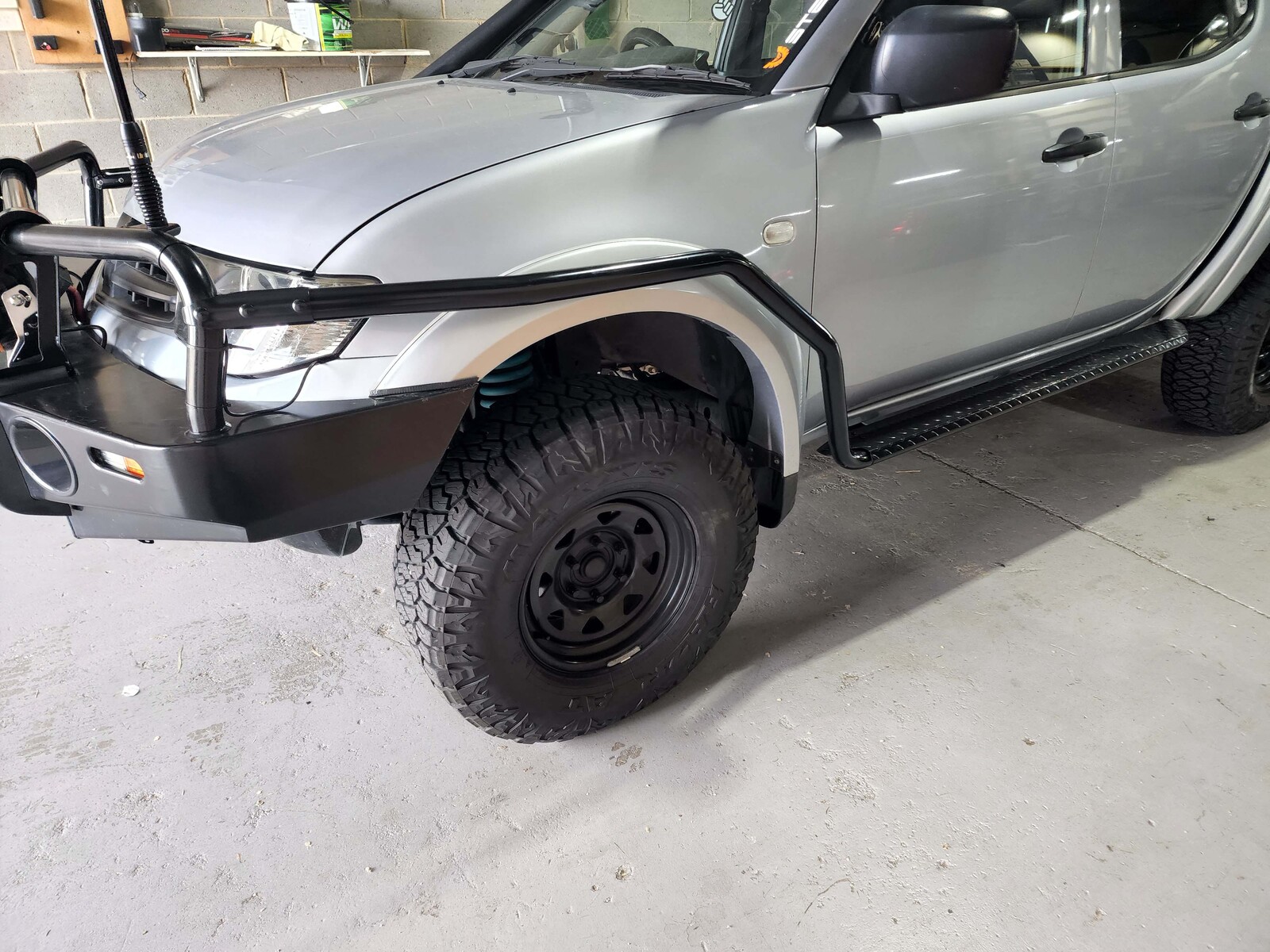Steel Side Steps Brush Bars Rails suits Mitsubishi Triton MN ML 2006 ...