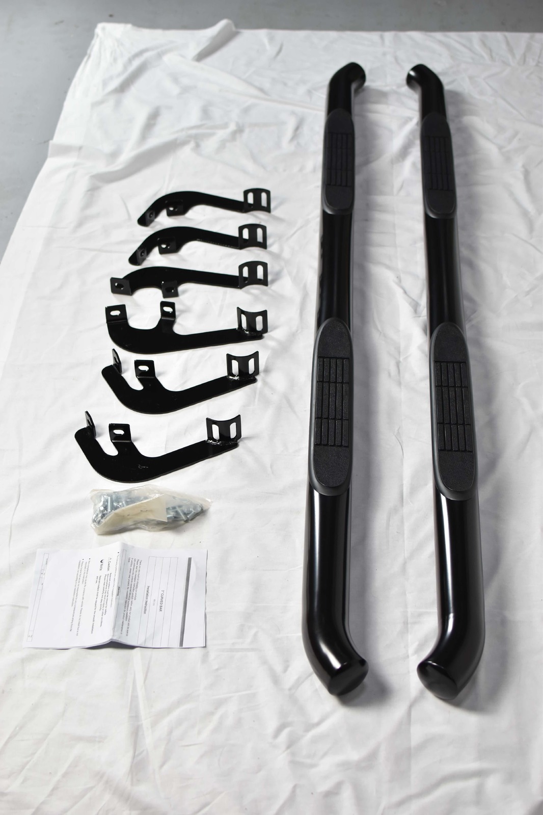 3" Tube Black Steel Side Steps Bar to suit Ford Ranger Mazda BT50 2012 ...