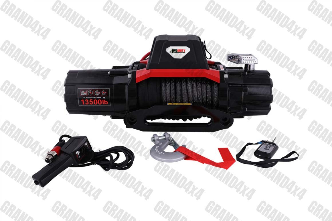 HERCULES 13500LBS WINCH SYNTHETIC ROPE 48V DYNEEMA ROPE - GRAND4x4