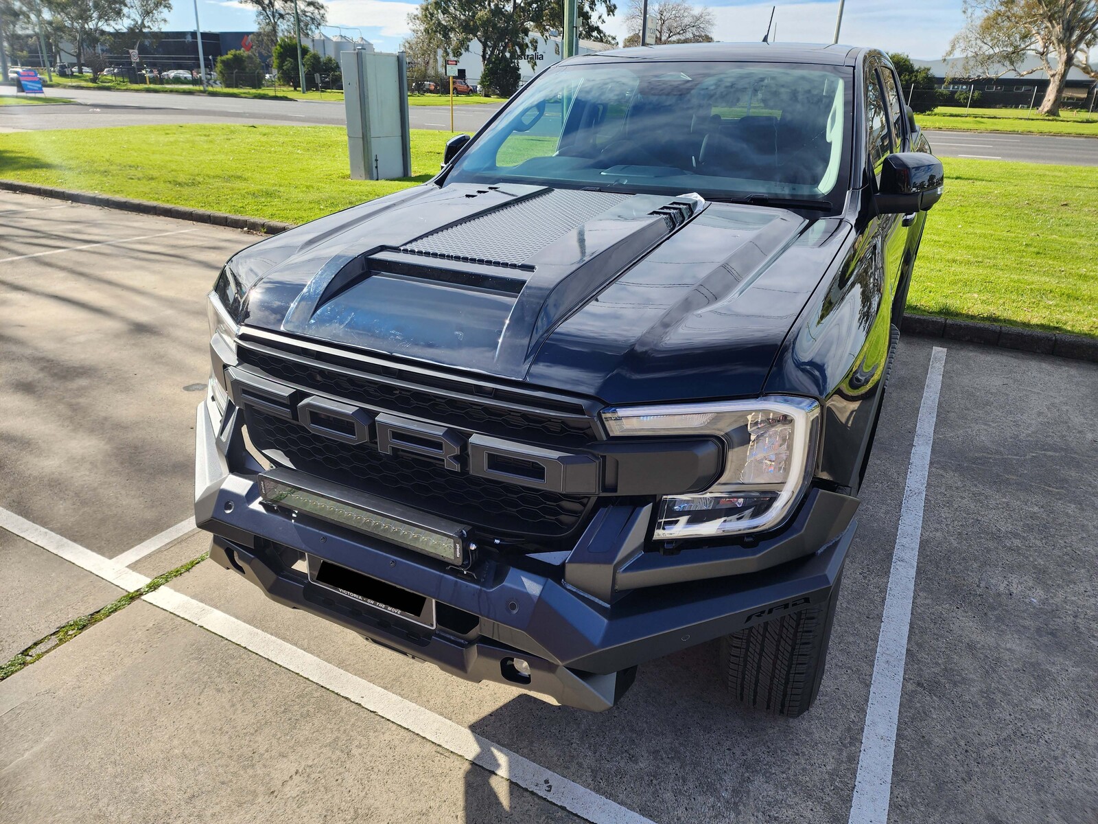 Matte Black Bonnet Scoop to suit Ford Ranger T9 2022 2023 Wildtrak ...