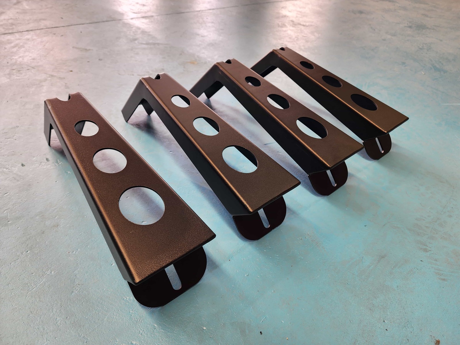 Ute Tub Roof Rack Brackets (Set of 4), Fits on Tub Edge and Drilled in ...