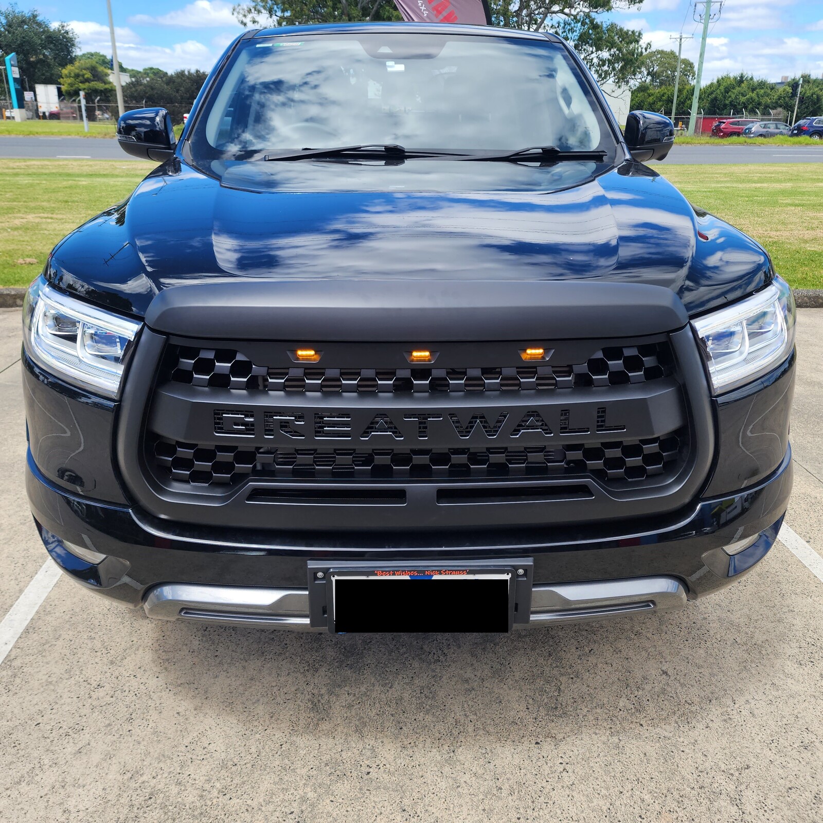 MONSTER Grille with LED to suit GWM Cannon Ute Great Wall Cannon Front ...