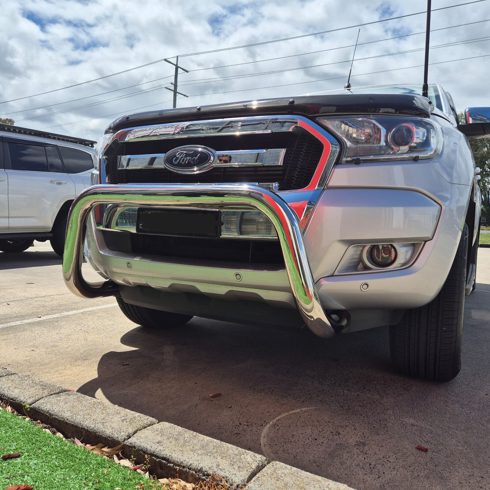 Stainless Steel Nudge Bar for Ford Ranger PX1/2/3 2011-2021 Sensor ...