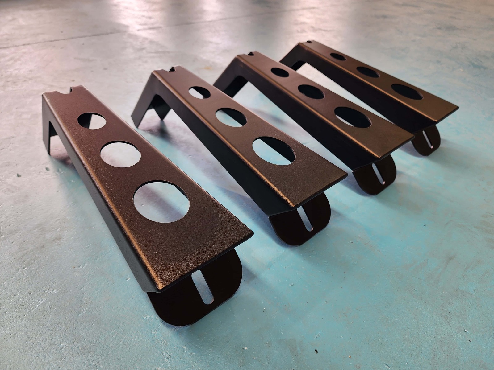Ute Tub Roof Rack Brackets (Set of 4), Fits on Tub Edge and Drilled in ...
