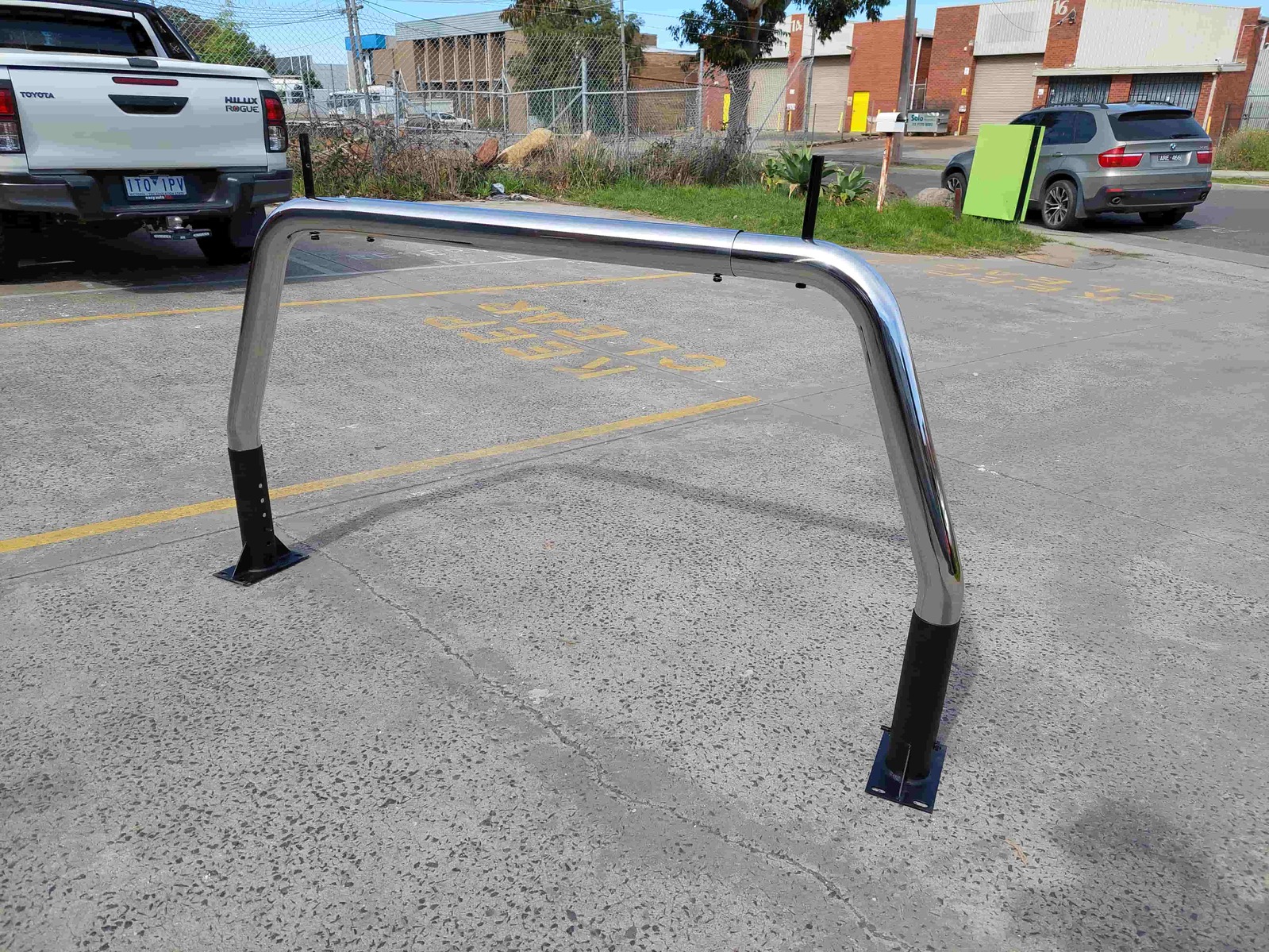 Universal Stainless Steel Adjustable Ute TRAY Ladder Rack Rollbar H ...