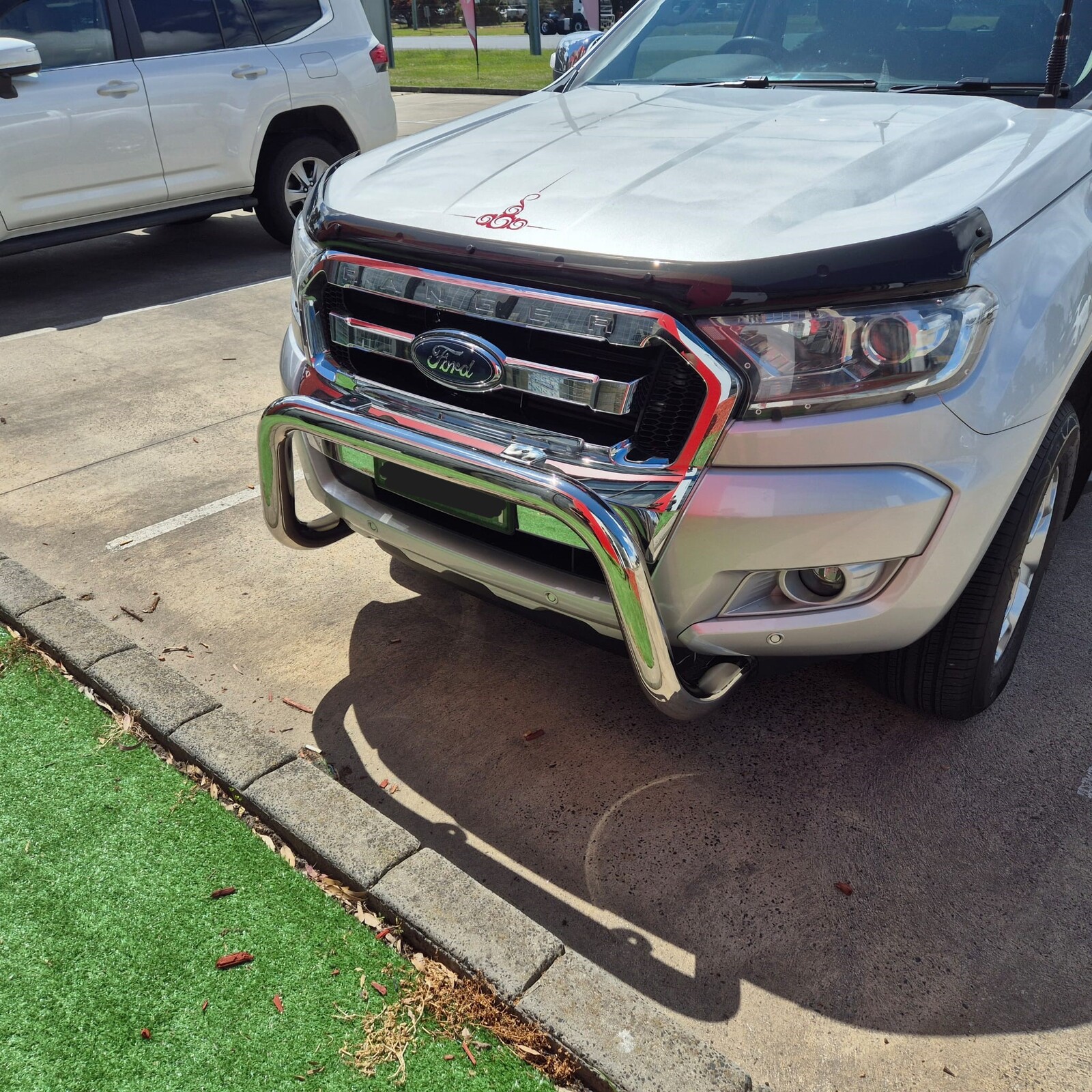 Stainless Steel Nudge Bar for Ford Ranger PX1/2/3 2011-2021 Sensor ...