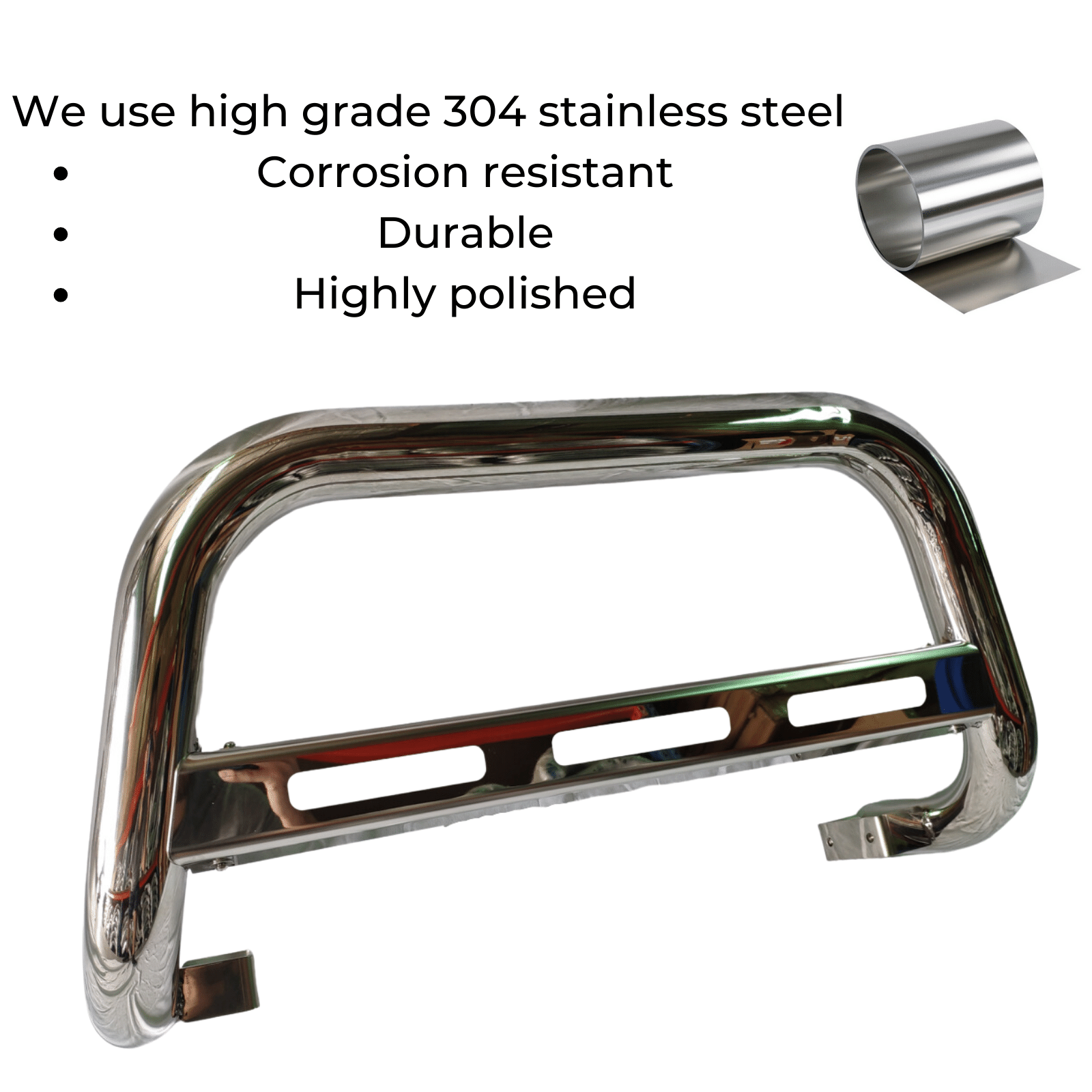 Stainless Steel Nudge Bar for Volkswagen Amarok 2010-2021 Sensor ...