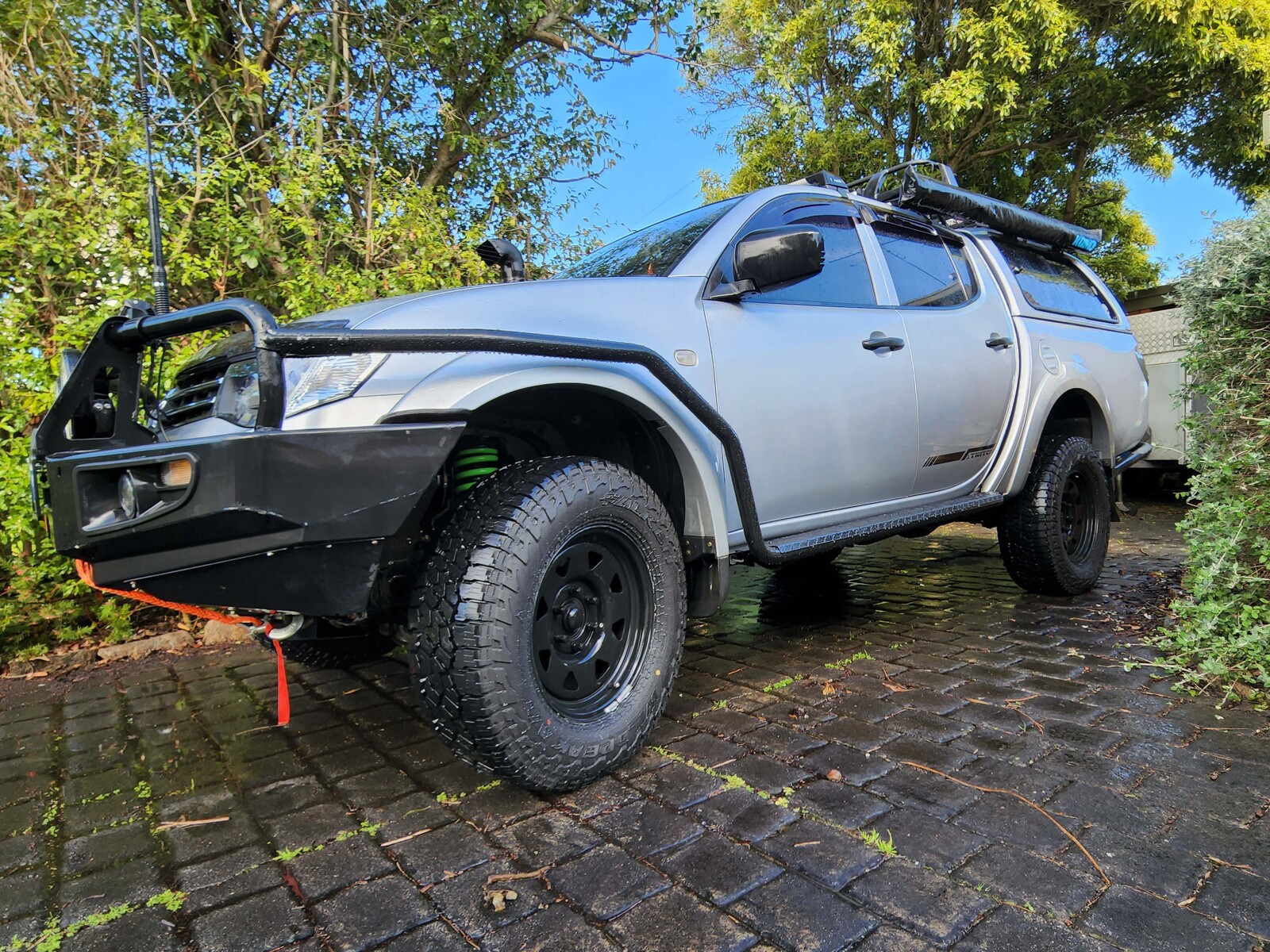 Steel Side Steps Brush Bars Rails suits Mitsubishi Triton MN ML 2006 ...